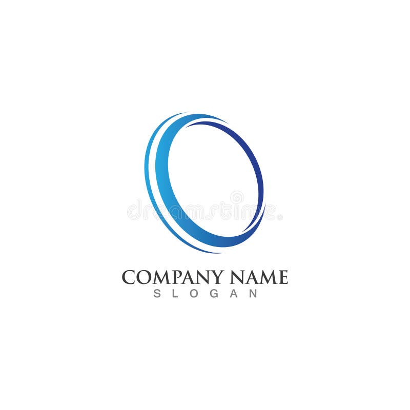 Blue Circle Ellipse Logo Design. Stock Vector - Illustration of element ...