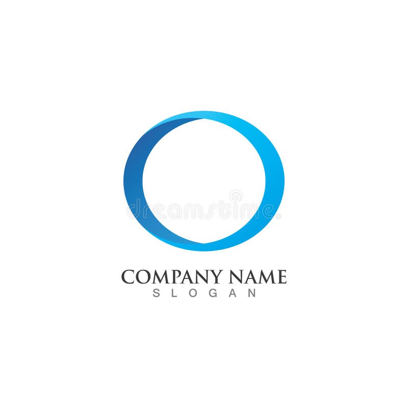 Blue Circle Ellipse Logo Design. Stock Vector - Illustration of ...