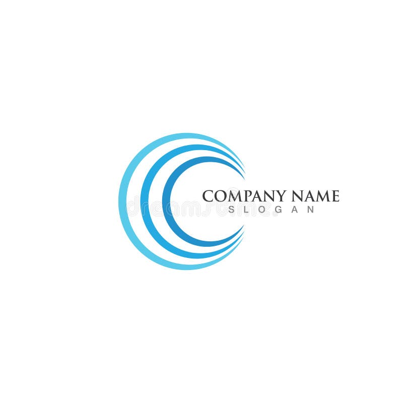 Blue Circle Ellipse Logo Design. Stock Vector - Illustration of icon ...