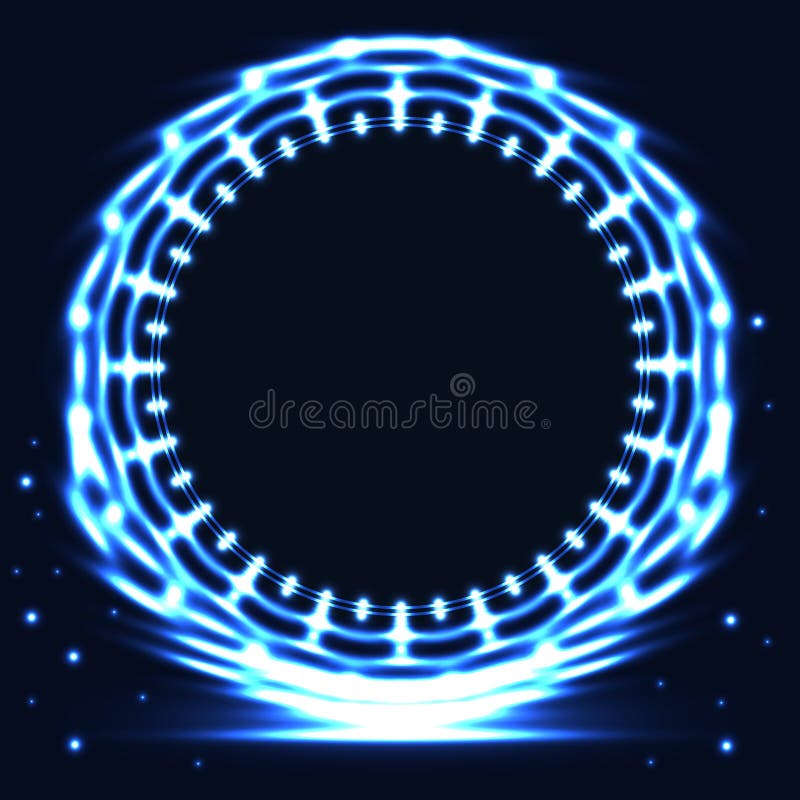 Blue Circle Emblem Bright Card Stock Vector - Illustration of ...