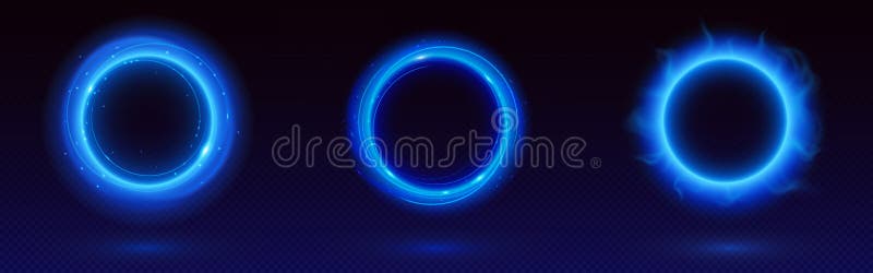 Blue circle frames set stock vector. Illustration of portal - 306224197