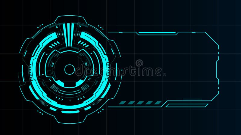 Blue Circle Futuristic Interface Hud Stock Vector - Illustration of ...