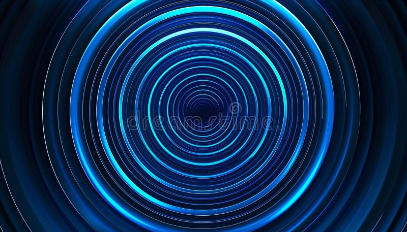 Blue Circle Line Abstract Background. Stock Illustration - Illustration ...