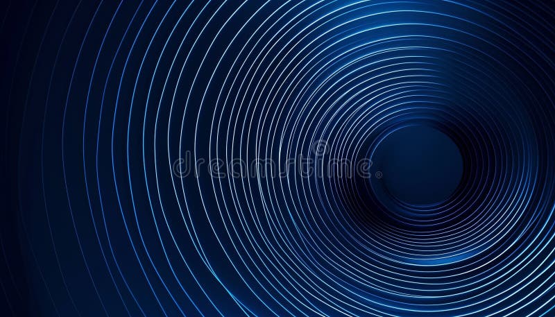 Blue Circle Line Abstract Background. Stock Illustration - Illustration ...
