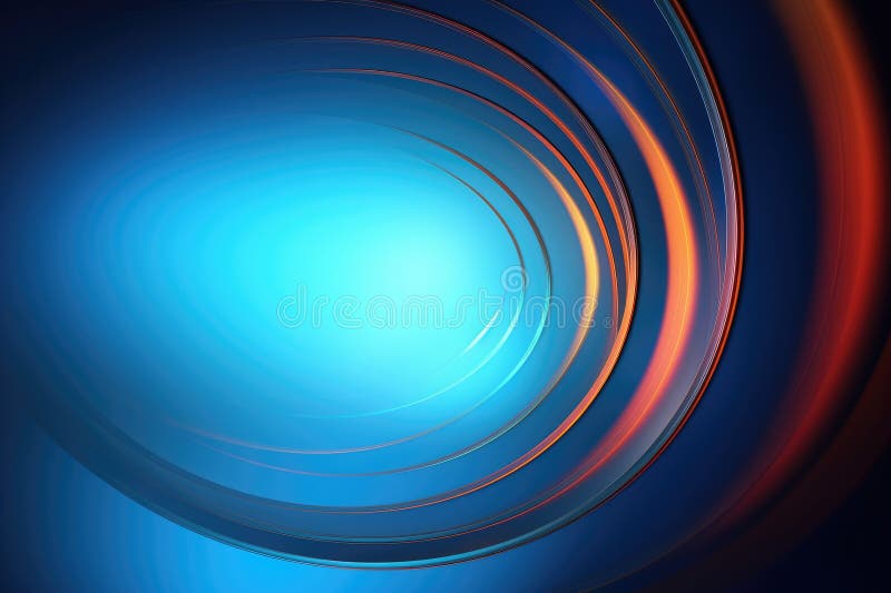 Blue Circle Line Abstract Background. Generative AI Stock Illustration ...