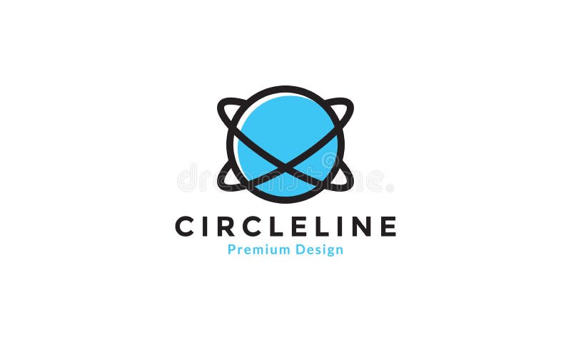 Blue Circle Line with Double Ring Logo Symbol Icon Vector Graphic ...