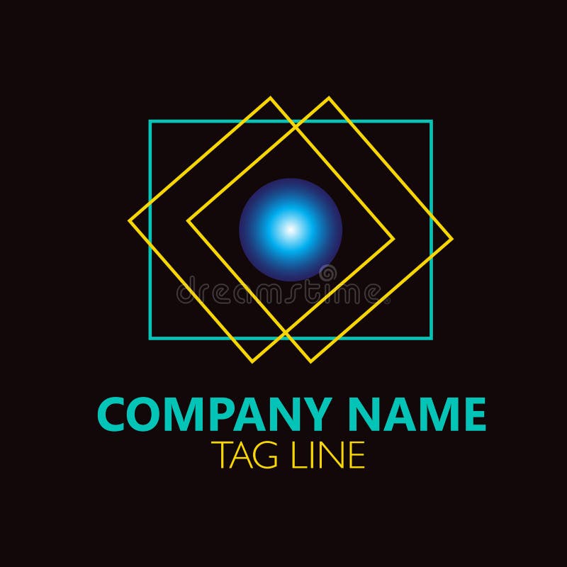 Blue Circle Logo Design. stock vector. Illustration of typography ...