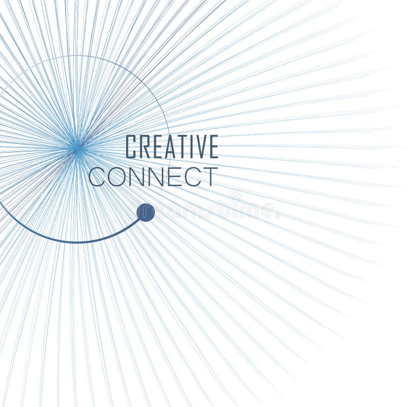 Blue Circle Modern Ray Star. Modern Sunburst Creative Shapes Background ...