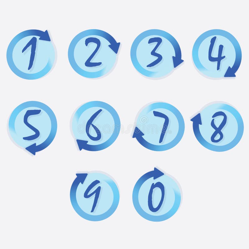 Clockwise Rotation Arrow Icon. Blue Mandatory Symbol. Illustration ...