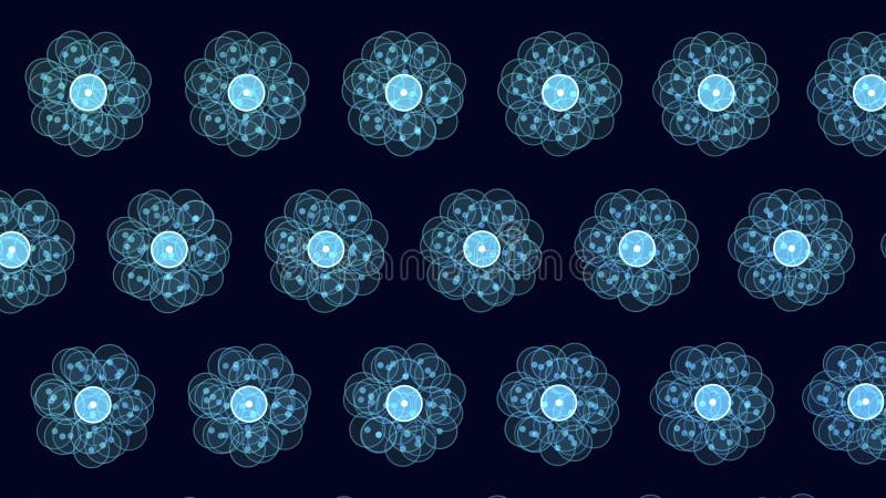 Blue Circle Pattern on a Black Background Versatile Digital Design Element Stock Footage - Video ...