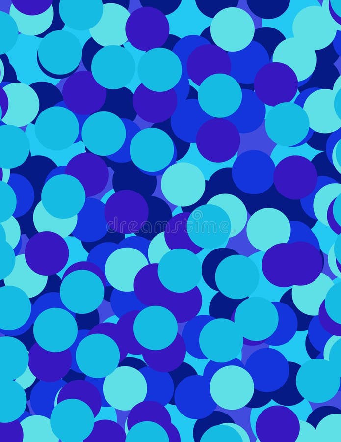 Blue Geometric Circle Pattern. Stock Illustration - Illustration of ...