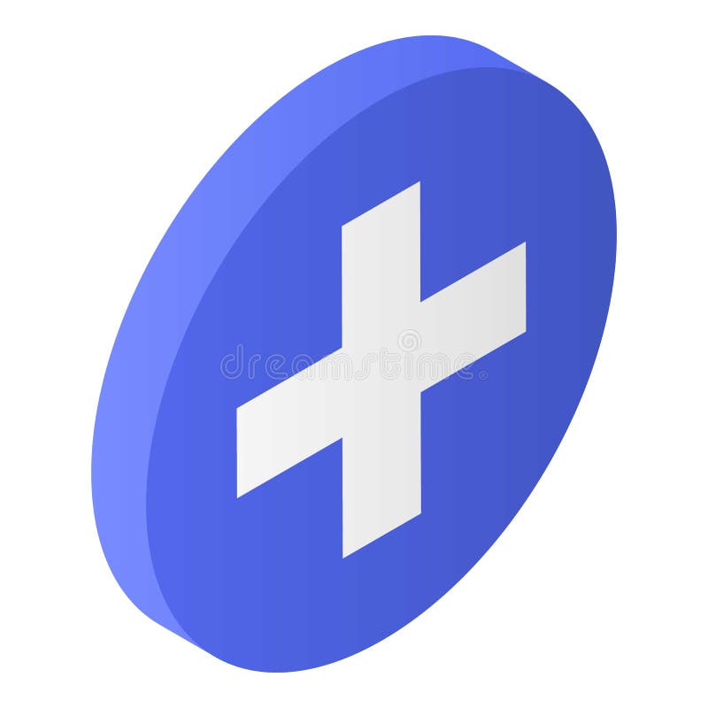 Plus Icon in black circle stock illustration. Illustration of black ...