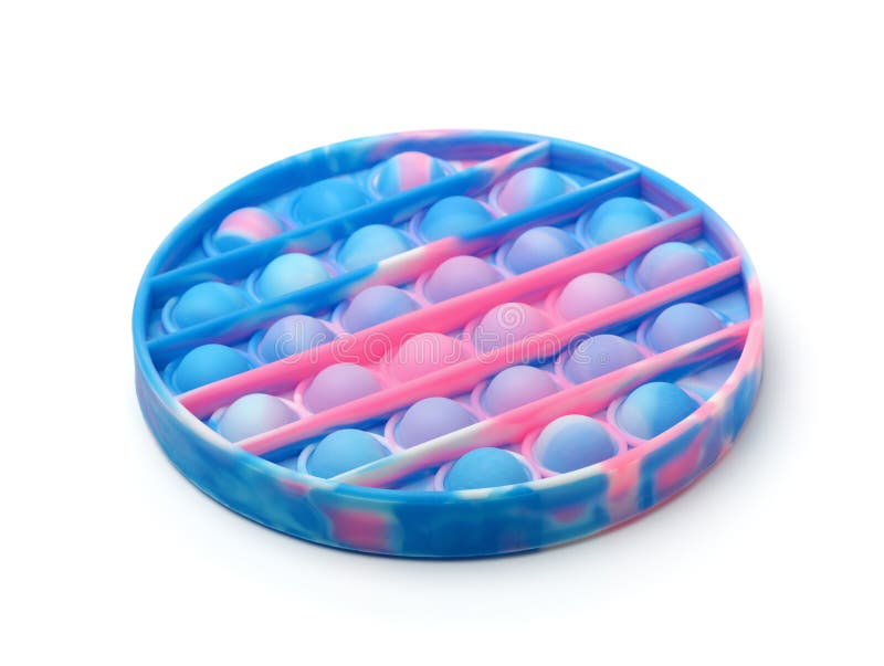 Blue Circle Pop it Fidget Toy Stock Image - Image of rainbow ...