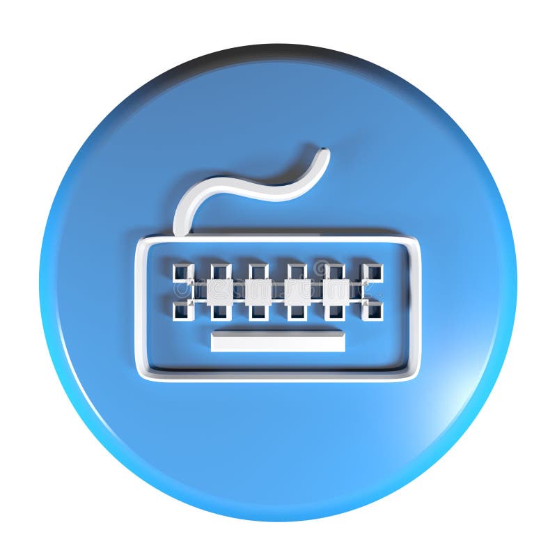 Blue Circle Push Button with the Sign - for the Subtraction Operation ...