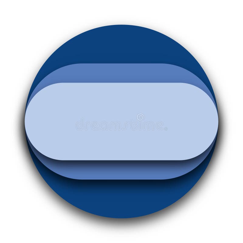 Blue Circle with Round Shapes Inside Vector Stock Vector - Illustration ...
