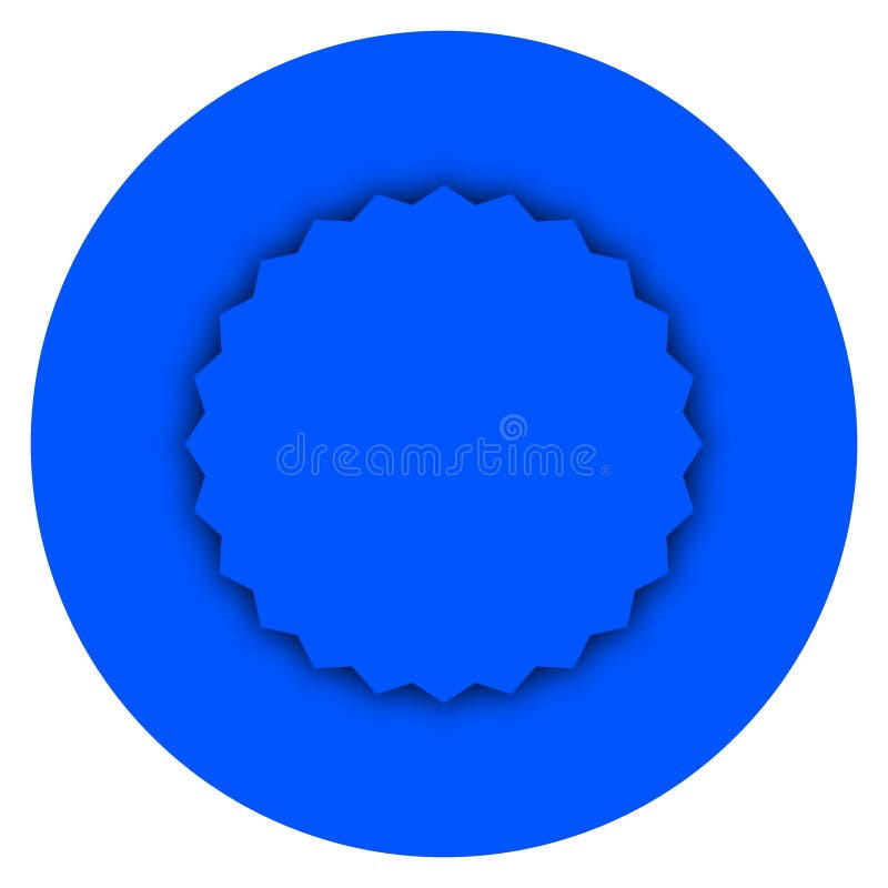 Blue Circle Shape Label for Website Graphics Stock Illustration ...
