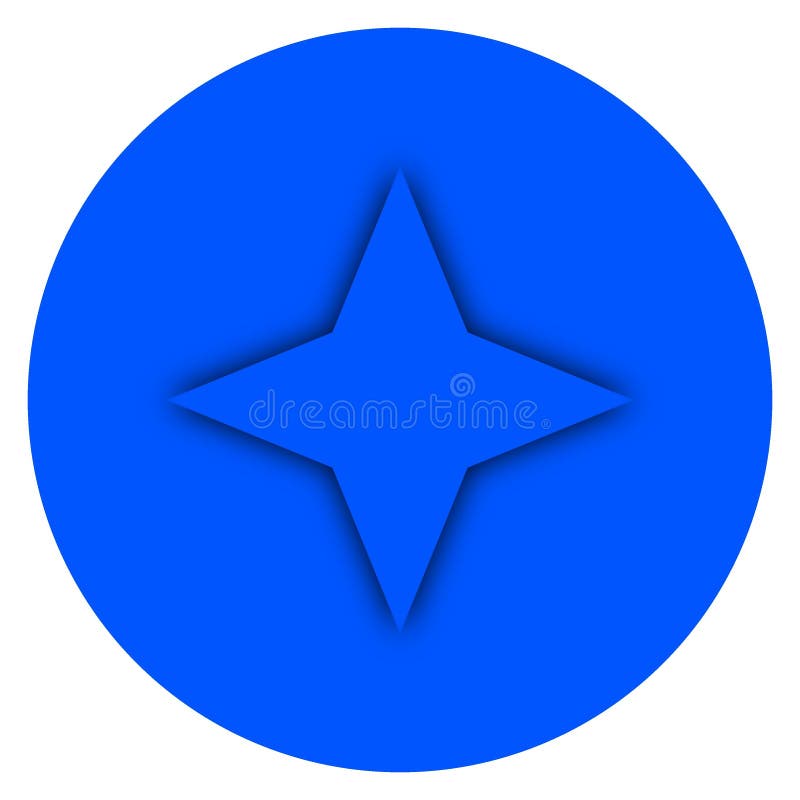 Blue Circle Shape Label for Website Graphics Stock Illustration ...