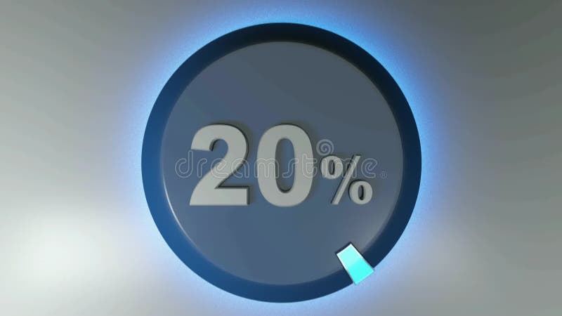 20 Blue Circle Sign with Rotating Cursor - 3D Rendering Video Clip ...