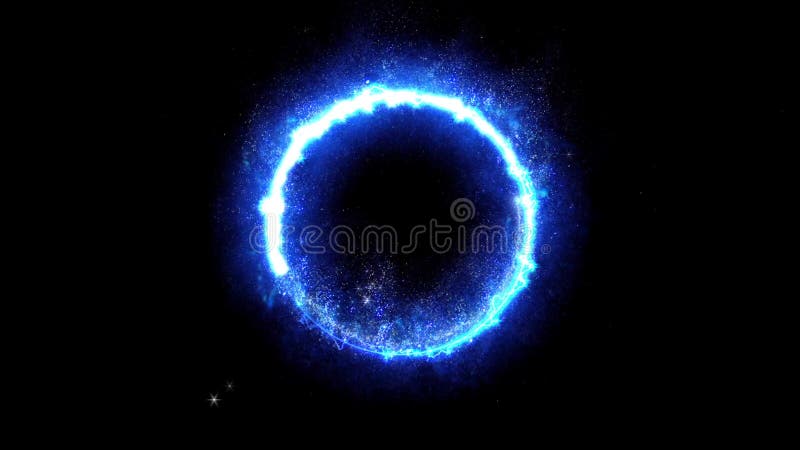 Blue Circle with Sparkling Light Shine. Magic Christmas Shimmer Glow ...