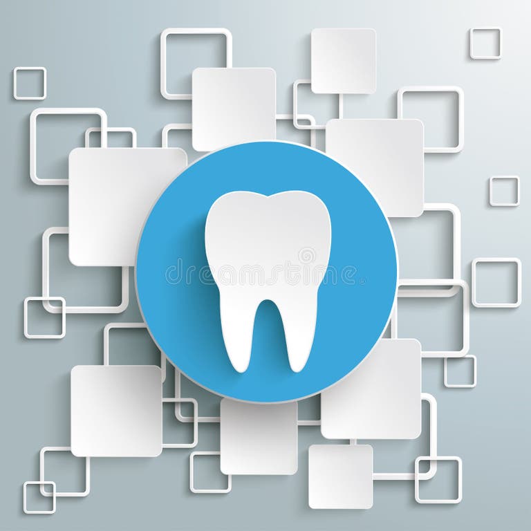 Blue Circle Tooth White Rectangles Infographic PiA Stock Vector ...