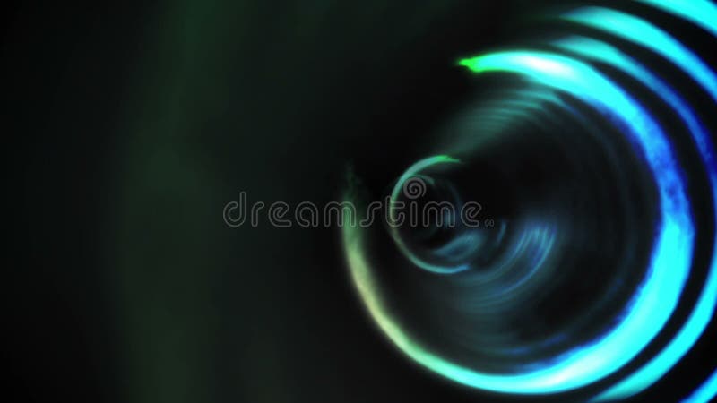 Blue Circle Vortex Design on Black Stock Video - Video of blue ...