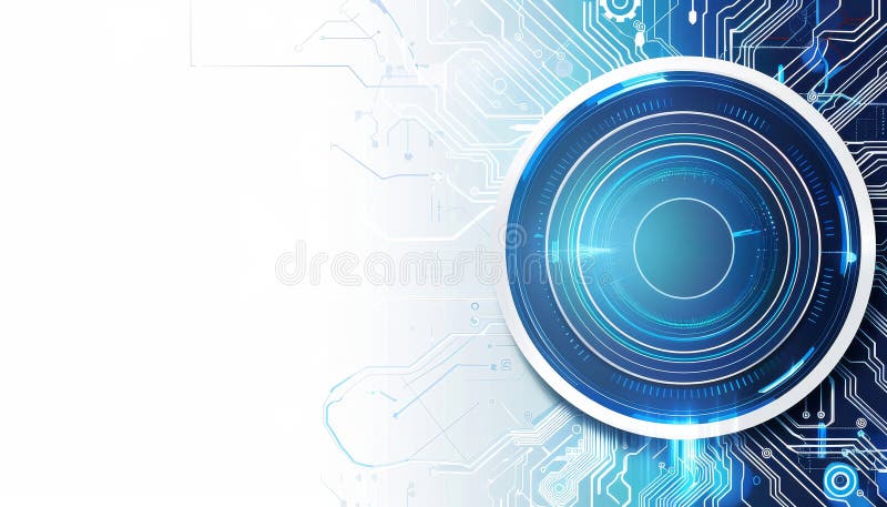 A Blue Circle with a White Background by AI Generated Image Stock Photo ...