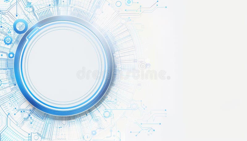 A Blue Circle with White Lines and Dots by AI Generated Image Stock ...