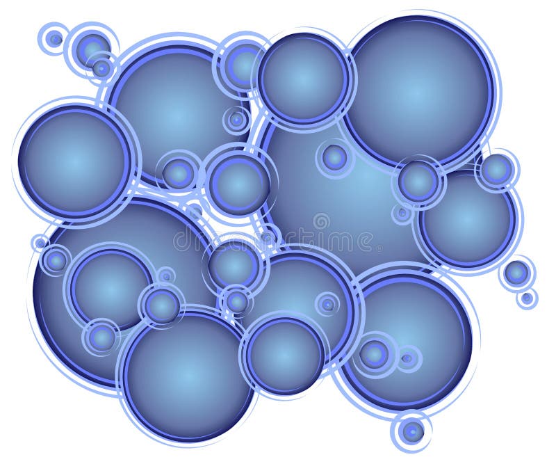 Blue Circles Bubbles Pattern Stock Image - Image of design, colors: 3131419