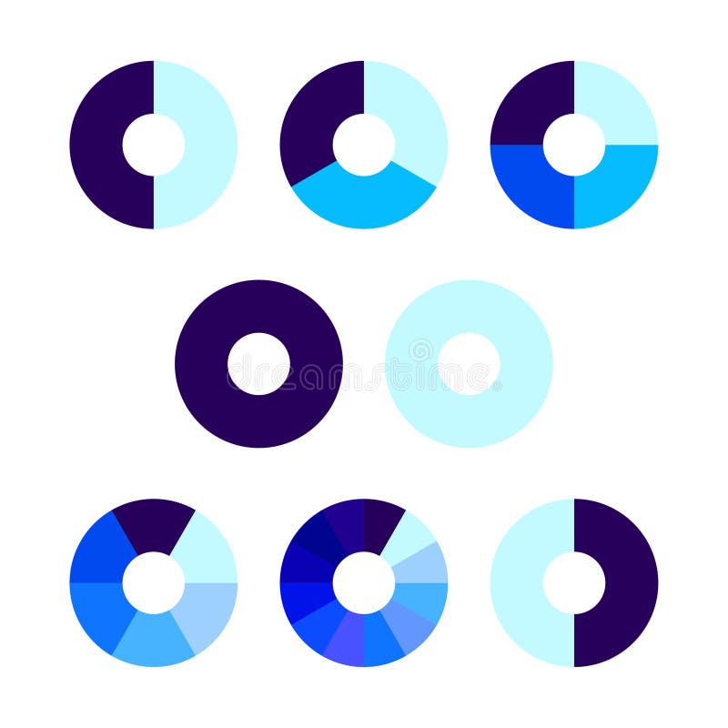 Blue Circles Parts. Vector Illustration Stock Vector - Illustration of ...