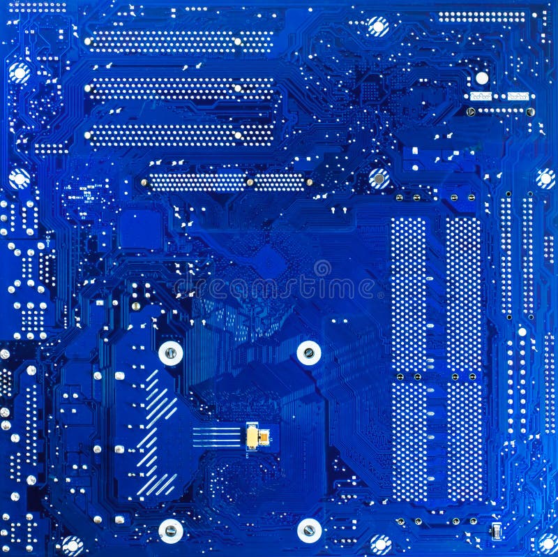 Blue Circuit Computer Technology Background Stock Photo - Image of ...