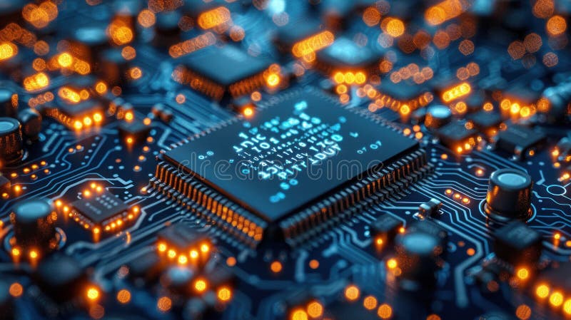 Blue Circuit Board Electronics Digital Technology Banner Vector ...