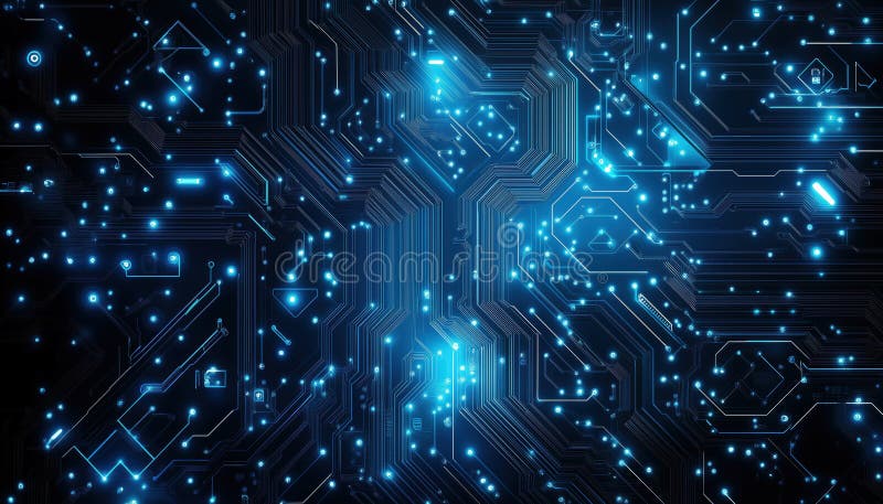 Blue Circuit Board Pattern Texture Stock Illustrations – 7,523 Blue ...