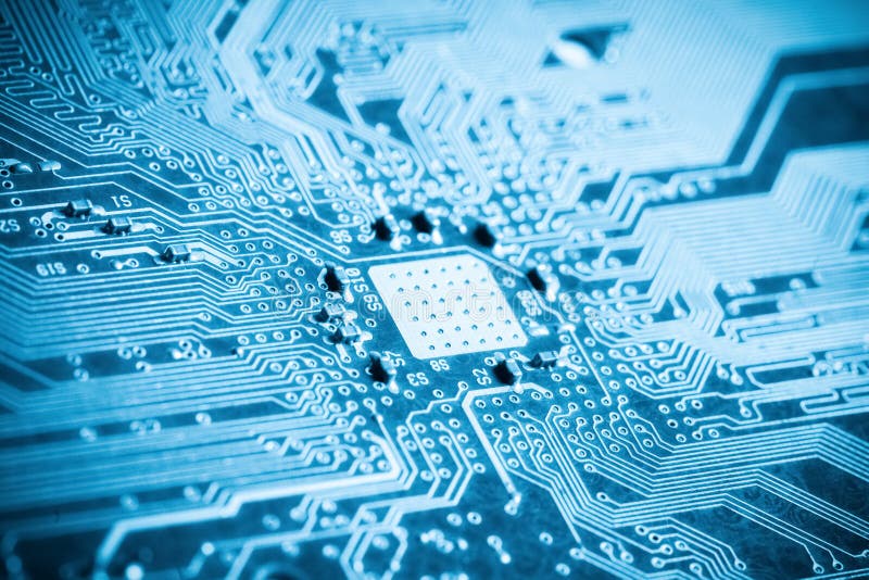 Blue circuit board stock image. Image of integrated, engineering - 23287115