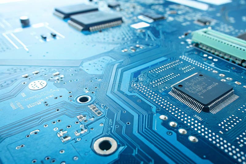 Blue Circuit Board: a Symbol of Advanced Computer Technology and Data ...