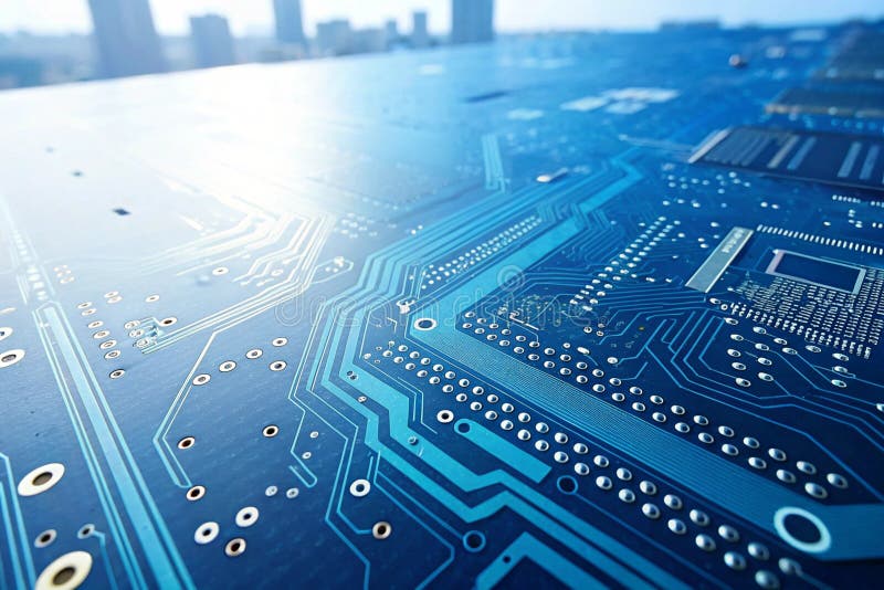 Blue Circuit Board: a Symbol of Advanced Computer Technology and Data ...