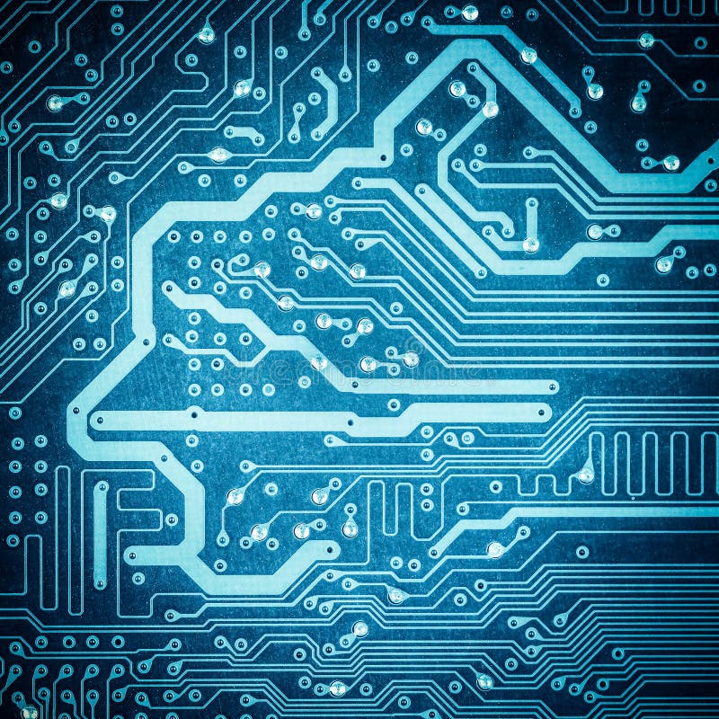 Blue Circuit Board Texture Closeup Stock Image - Image of hardware ...