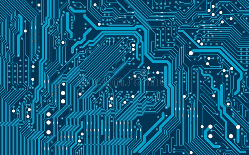 Blue circuit board stock vector. Illustration of engineering - 95503221