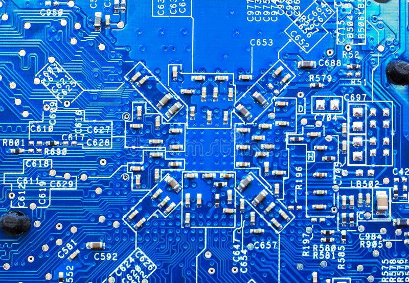 Blue Circuit Surface Picture. Image: 8651054