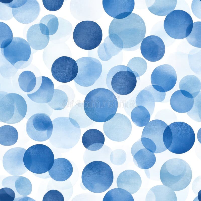 Blue Circular Bokeh Pattern on White Background - Trendy Abstract ...