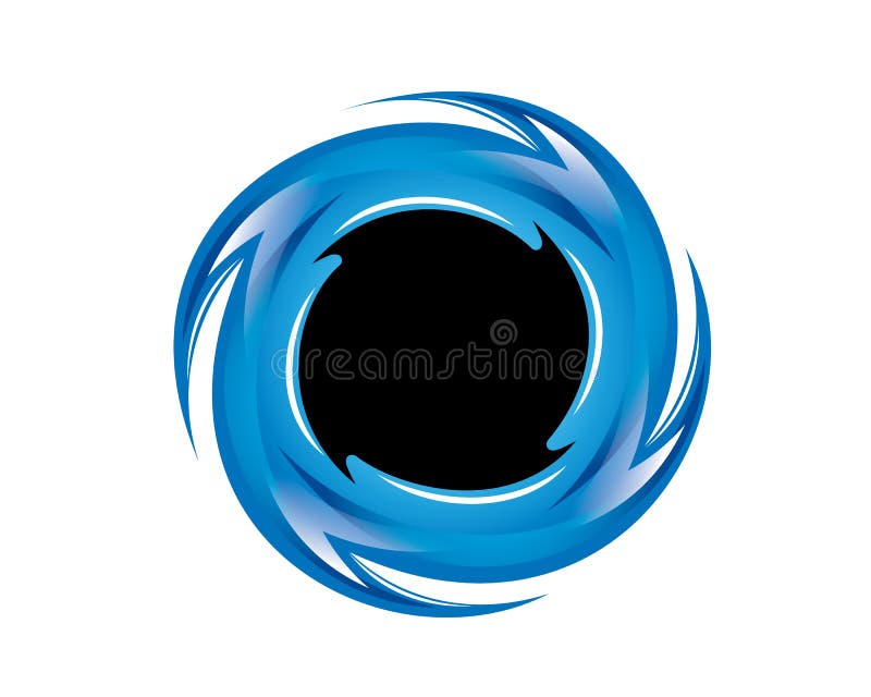 Red Circular Flame with Dark Black Center Stock Vector - Illustration ...