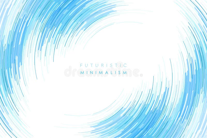 Blue Circular Futuristic Minimalism: Elegant Tech Minimal Round Lines ...