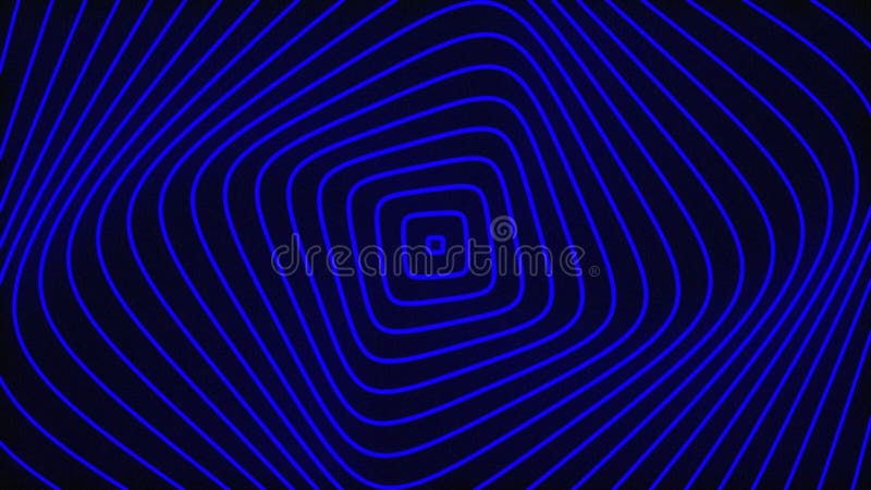 Blue Circular Lines on a Black Background, Creating a Deep and ...