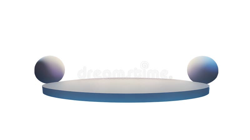 Blue Circular Platform with Spheres - Product Display Mockup Stock ...