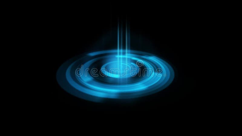 Blue Circular Portal Vortex on the Ground - Loop Overlay Graphic ...