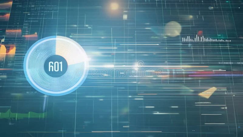 A Blue Circular Progress Bar with a White Percentage Counter, Set ...