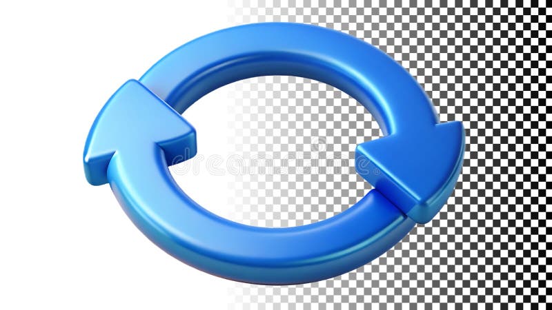Blue Circular Refresh Arrows Reload Sync Update Cycle Symbol Png Transparent Image Generative AI ...