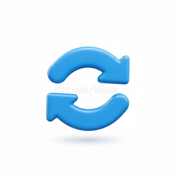 Blue Circular Refresh Arrows Symbolizing Repeat Cycle and Continuous ...