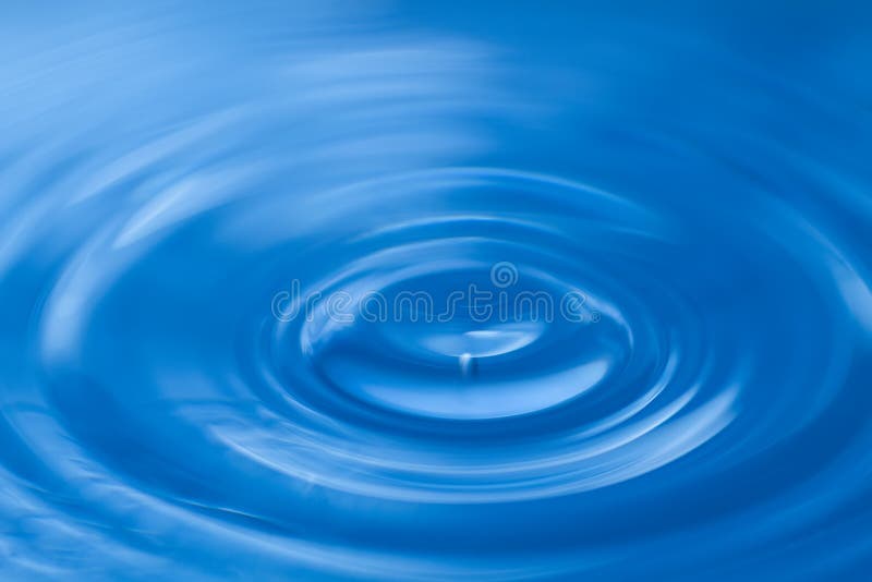 Blue Circular Ripples of Clear Water Stock Image - Image of texture ...