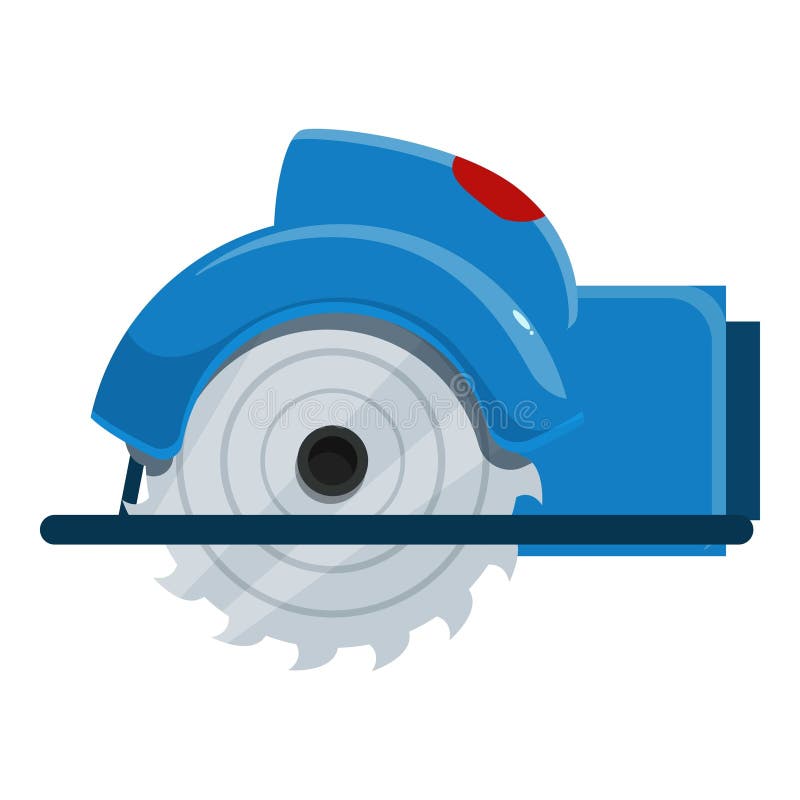 Blue Circular Saw Cutting through Metal Bar Stock Illustration ...