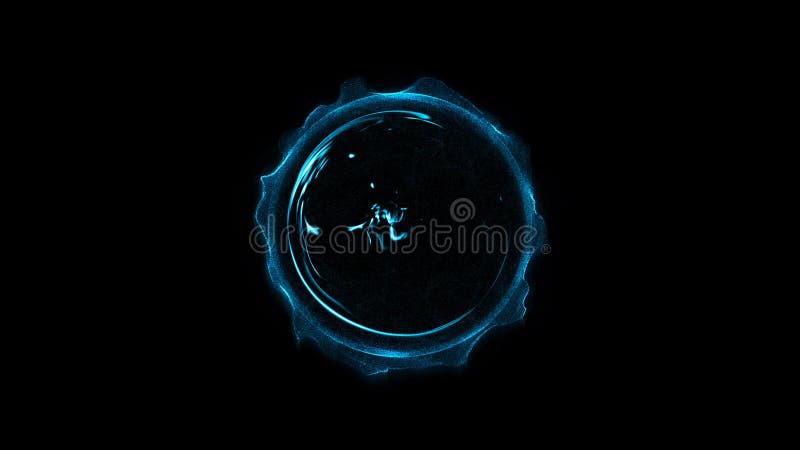 Blue Circular Shinning Glowing Light Ring Sparkle Powerful Effect Dust ...